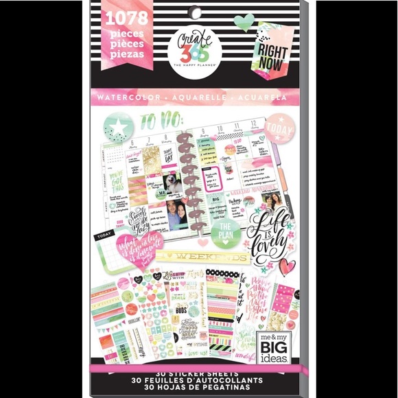 The Happy Planner | Office | The Happy Planner Watercolor Sticker ...